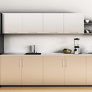 Ravinte 10 Pack 8 Inch Kitchen Square Cabinet Handles Satin Nickel Cabinet Pulls Brushed Nickel Drawer Pulls Kitchen Cabinet Hardware Kitchen Handles