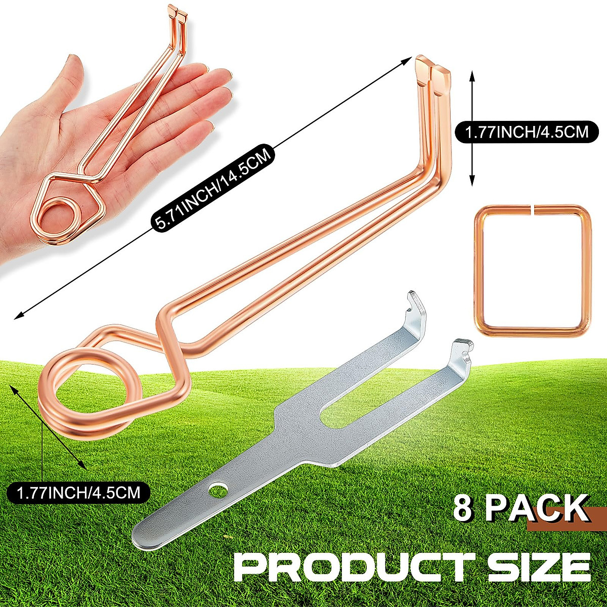 Qualirey 8 Pcs Outdoor Mole Trap Wire Tong Safe Effective Underground Spring Trap for Weather Resistant Work Mouse Wildlife Animal Control Supplies Commercial Residential Backyards Garden Flower Beds