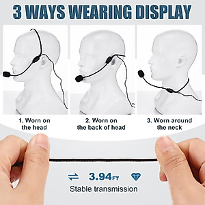 Copkim Wired Microphone with 3.5mm Jack, Comfortable Design, Ideal for Cosplay, Singing, and Speaking