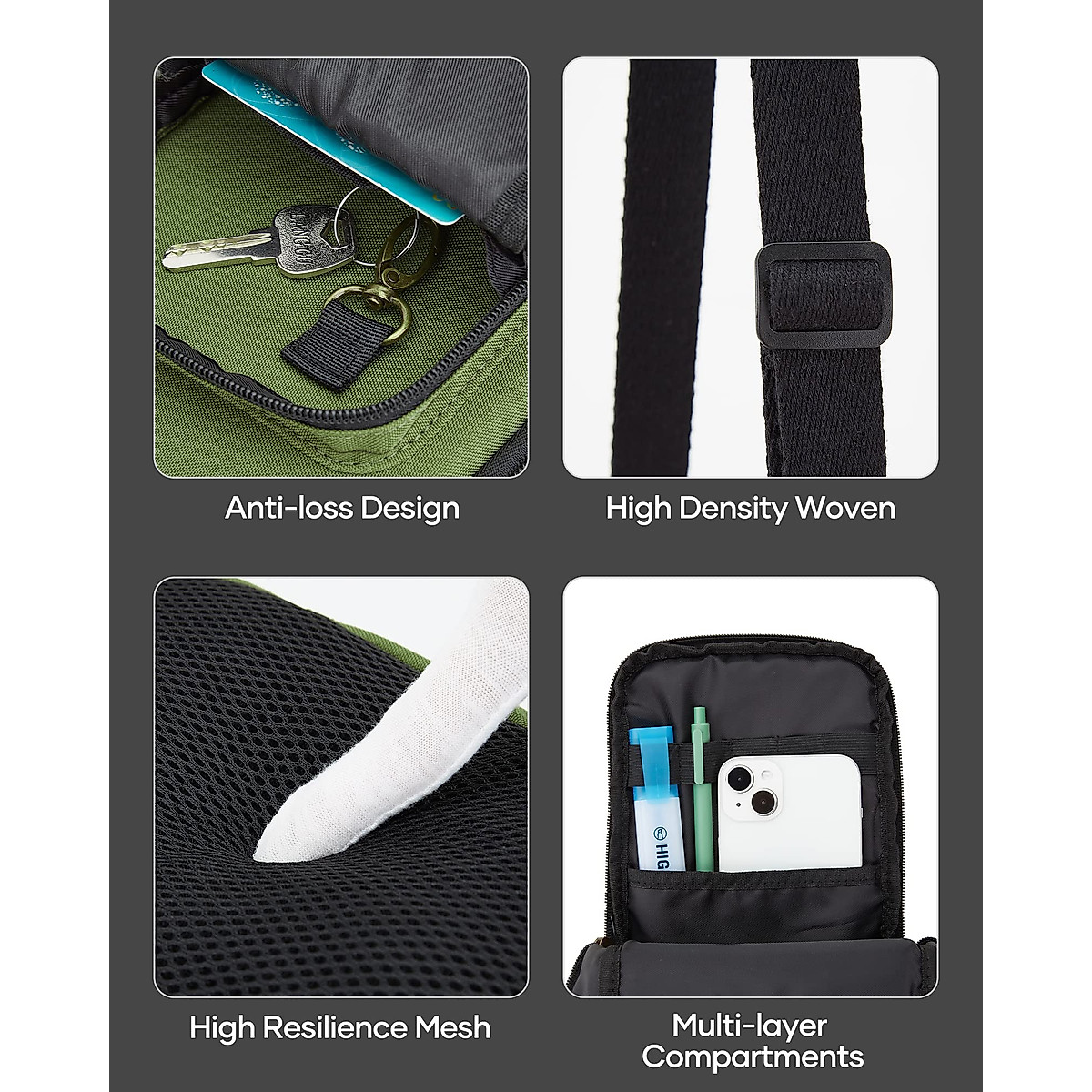 WEPLAN crossbody bag men,shoulder bag for women,mini crossbody bag