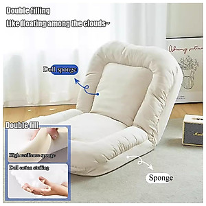 Lazy Floor Sofa Couches, Thicken Tatami Mat Sleeping Pad Foldable Roll Up Lounge Chair, Accent Bean Bag Couch for Living Room Floor Chair ，Lounge Chair for Bedroom Salon Office Living Room (Color : B