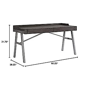 Signature Design by Ashley Raventown Urban 60" Home Office Desk, Weathered Brown