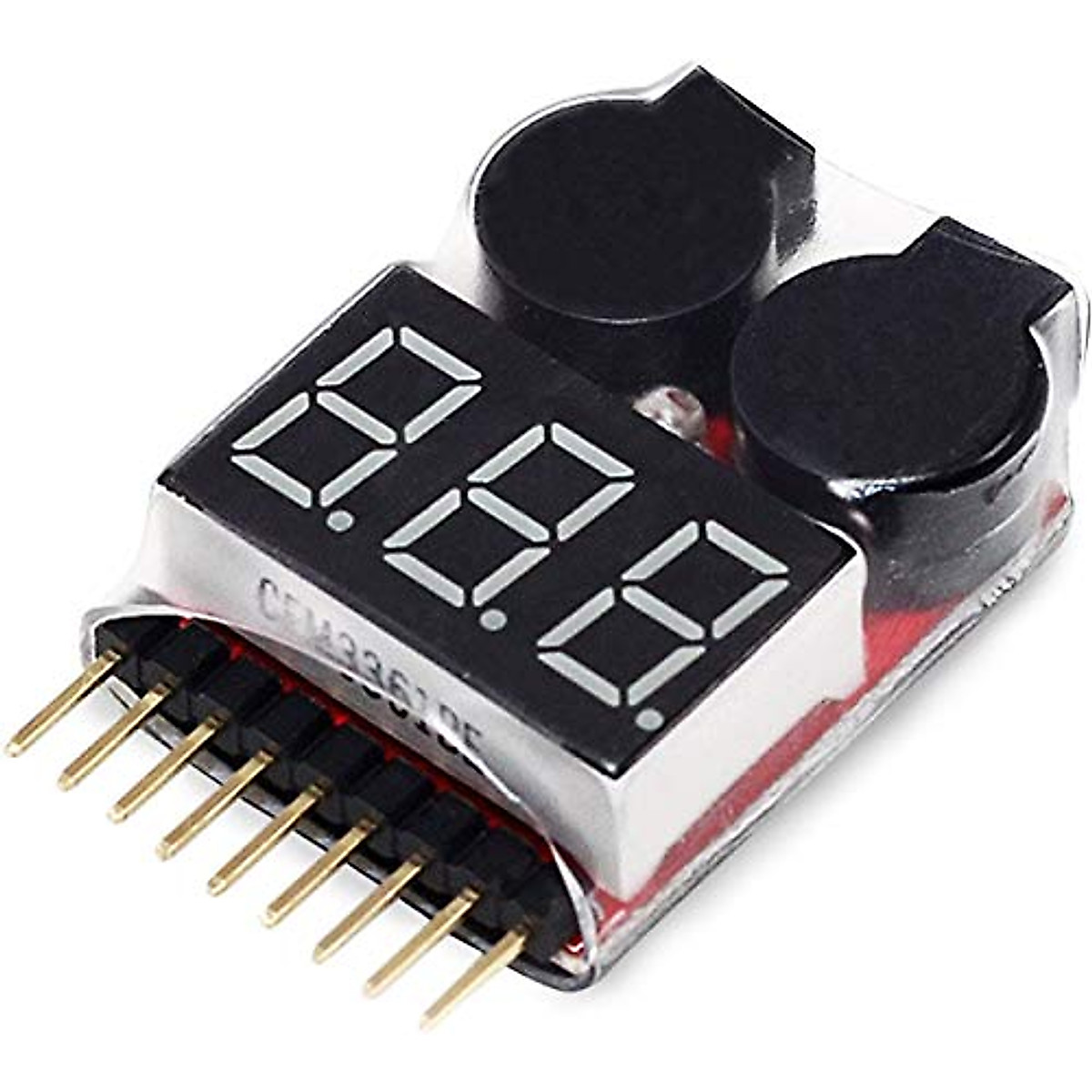 5PCS 2in1 1-8s Lipo Battery Voltage Tester,RC Low Voltage Buzzer Alarm,Battery Monitor Checker Tester for 1-8s Lipo/Li-ion/LiMn/Li-Fe