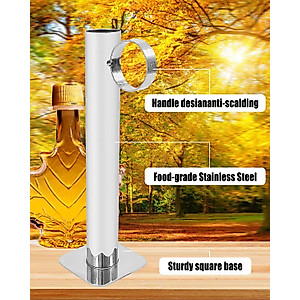 NTSUMI Maple Syrup Hydrometer Test Cup Kit, Maple Syrup Density Kit Fit for Testing Maple Syrup Sugar Candy Making, Stainless Steel Maple Syrup Kit with Cleaning Brush