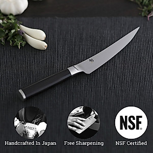 Shun Cutlery Classic Boning & Fillet Knife 6”, Easily Glides Through Meat and Fish, Authentic, Handcrafted Japanese Boning, Fillet and Trimming Knife