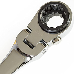 Rauckman Utility Products BugWrench, 4-in-1 Double Ended Reverse Ratcheting Box Wrench - 1/2”& 5/8” x 9/16”& 3/4”- Heavy Duty Forged Flex Head - Combination Wrench