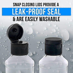 U.S. Art Supply 8 ounce Squeeze PET Plastic Bottles with Flip Cap - BPA-free, food safe, medical grade plastic, acrylic pouring paint (Pack of 24)