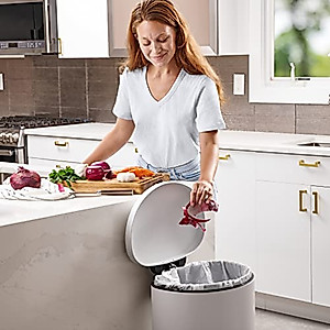 Plasticplace Custom Fit Trash Bags simplehuman (x) Code Q Compatible (200 Count) White Drawstring Garbage Liners 13-17 Gallon