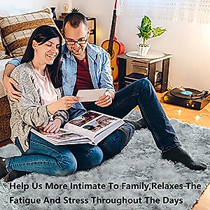 wxnzsl Area Rug for Bedroom 2x3 Fluffy Rugs, Small Plush Furry Shaggy Rugs, Indoor Soft Fuzzy Shag Rugs for Living Room Girls/Boys Room- Dark Gray