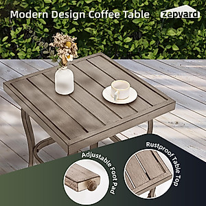 ZEPYARD Aluminum Patio Chaise Lounge Set of 2, Armrest Lounge Chair with Adjustable Backrest for Outside, All Weather Aluminum Lounge Chair for Deck Beach Poolside-Greige Cushion