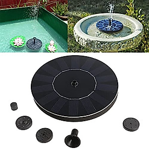 BESPORTBLE Fountain Pond Different Professional Fontain Pump, for Garden Park Pump Tank, Pond, Black Floating Solar and Pool Bird Water W Bath, Round Fish with Nozzles Decoration Waterfall