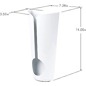 FitWell Grocery Bag Holder & Trash Bag Dispenser - Plastic Bag Storage Organizer for Home Improvement Items - Bag Saver for Plastic Bags - Restroom Organizers and Storage (White)