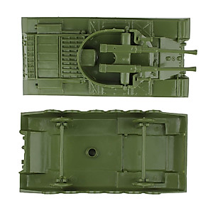 BMC Classic Payton Anti-Aircraft Tanks - 4pc Tan Green Plastic Army Men Vehicles
