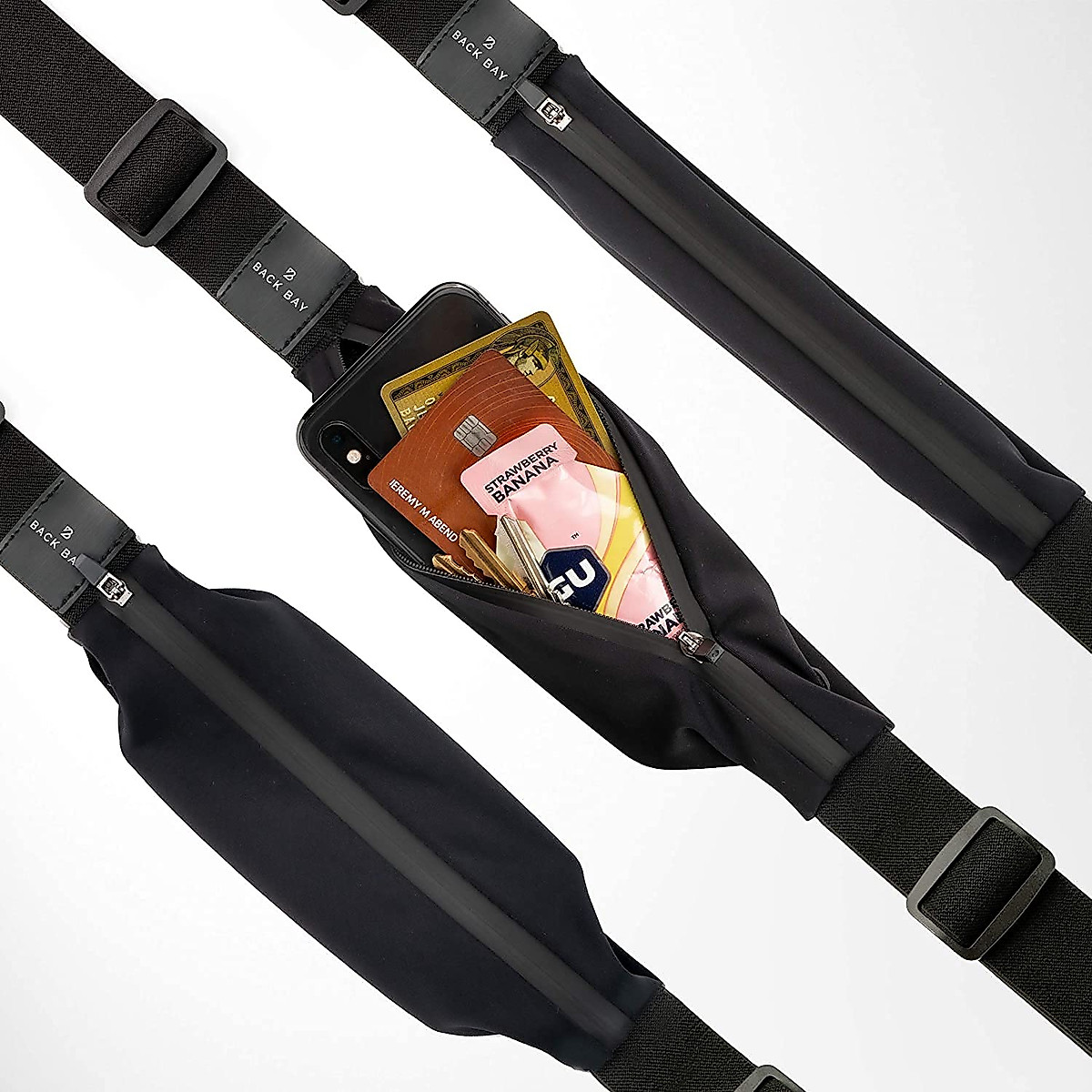 Slim Running Belt for Women & Men [Fits ALL Phones], Runners Fanny Pack for Men, Running Belt, Money Belt, Running Gear, Waist Bag Workout Gear, Fishing Belt, iPhone Running Phone Holder Waist Pack