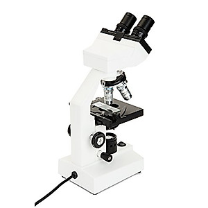 Celestron – Celestron Labs – Binocular Head Compound Microscope – 40-2000x Magnification – Adjustable Mechanical Stage – Includes 2 Eyepieces and 10 Prepared Slides