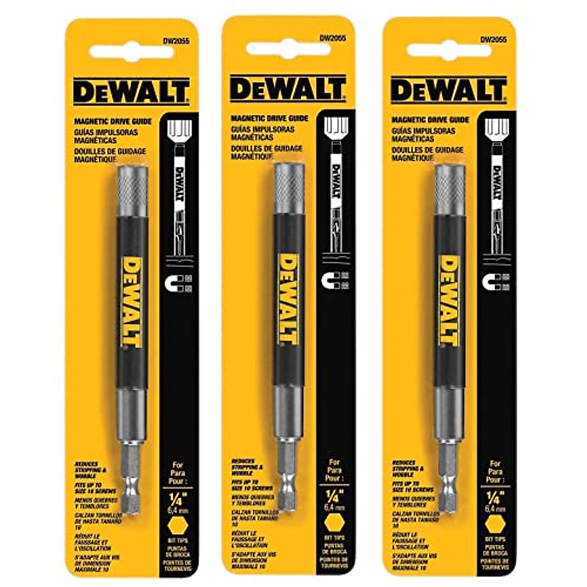 DEWALT DW2055 Magnetic Bit Tip Holder (3 PACK)
