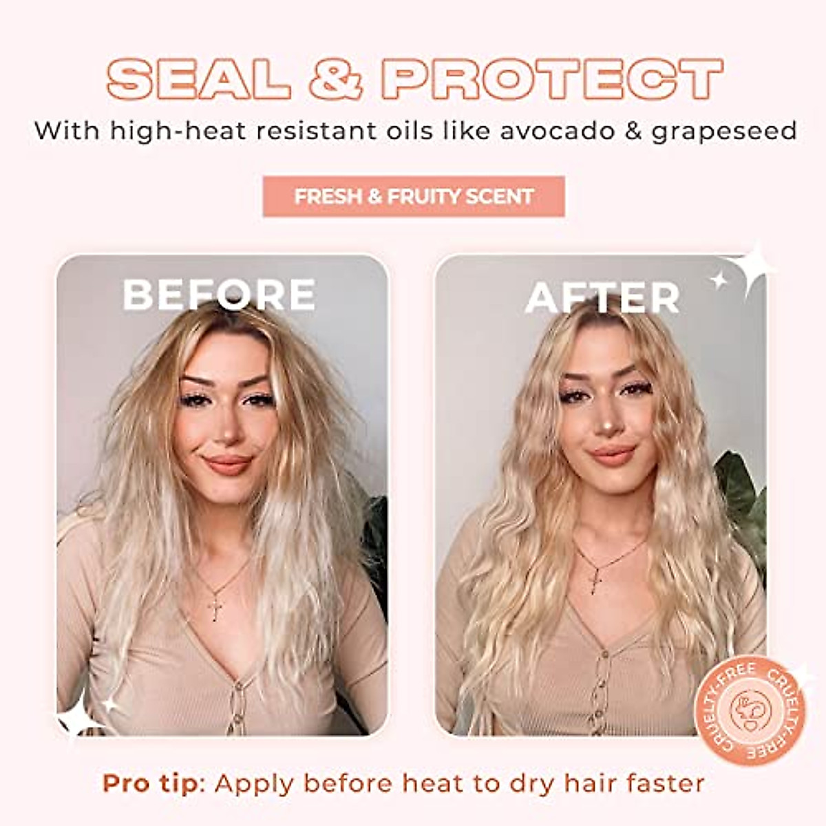 INH Flame Fighter Heat Primer | Hydrating Heat Protectant Spray for Hair with Grapeseed Oil, Acai Berry, and Green Tea | Serum Spray for Hair Styling Heat Protection