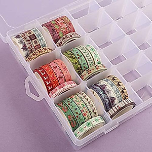 Juvielich Clear Plastic Organizer Box,12 Grids Fixed Storage Container Jewelry Box for Beads Art DIY Crafts Jewelry Fishing Tackles 9.06" x 5.91" x 1.57"(LxWxH) 1PCS