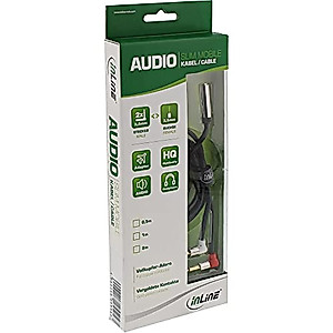 Inline Slim Audio Headphones Aeroplane Adaptor Cable 2X 3.5 mm Jack Male to 3.5 mm Jack Female 3 Pin Black Black Black 0.15 m