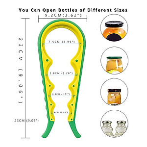 JINSHIN Jar Opener,Bottle Opener,Jar Gripper,Can Opener,Jar Lid Opener,Jar Opener for Arthritic Hands & Weak Hands & Seniors & Woman (Red-2pack)