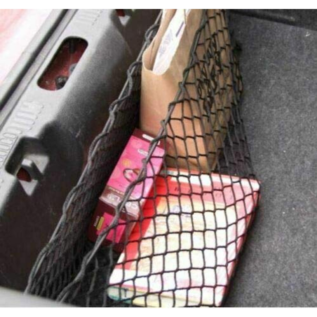 EACCESSORIES EA Trunk Organizer for Ford Taurus 2007-2019 & Mercury Sable 2008-2009 – Mesh Car Trunk Organizer – Cargo Net for Sedans – Nylon Mesh Netting – Compatible with Taurus & Sable