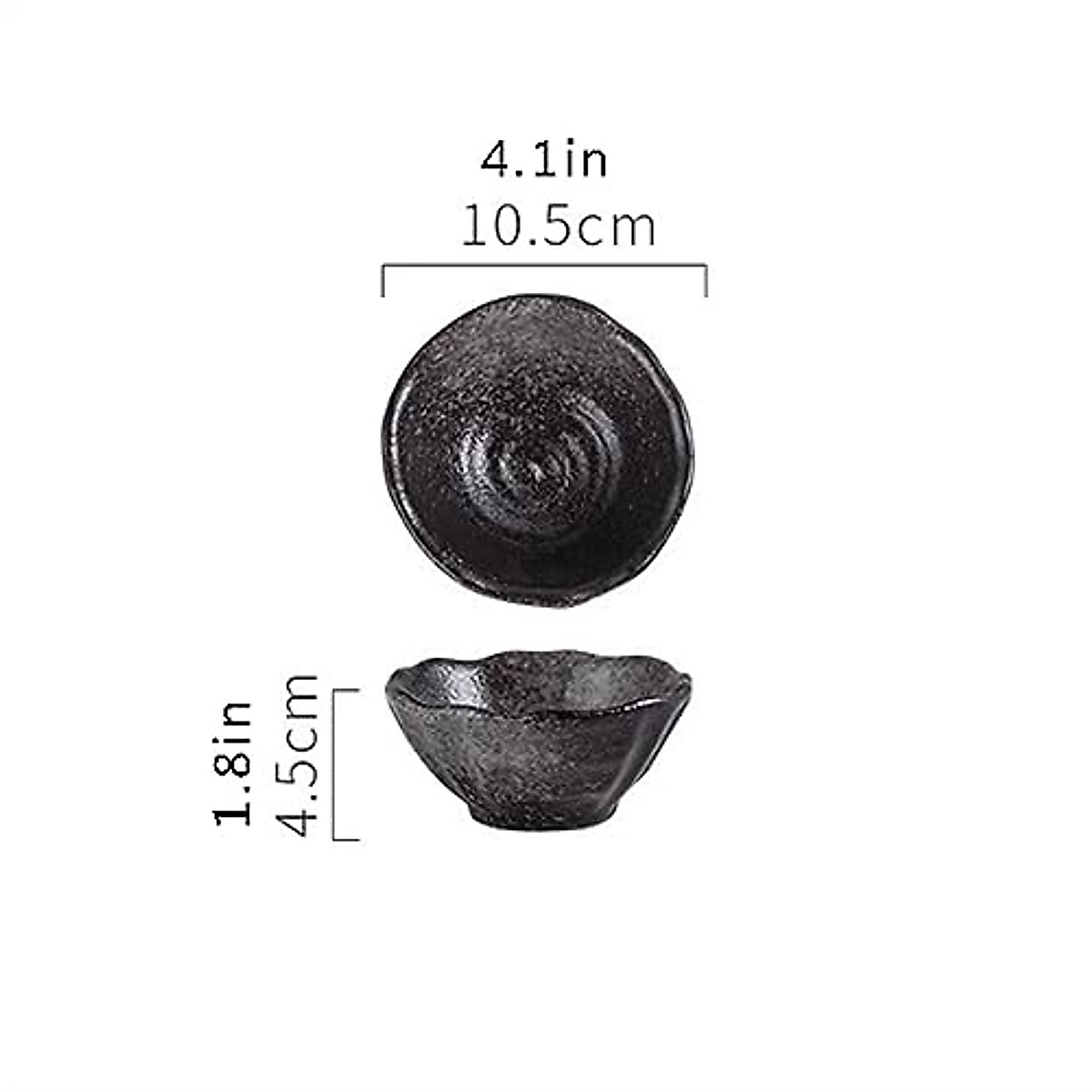 TRESORS Appetizer Plates Snack Bowls 4.1 Inch Porcelain Soy Sauce Dip Bowl Appetizer Plate Japanese Dinnerware Set Sushi Sauce Ketchup Salad Dressing Dish Salad Plates Dinner Plates (Color : C)