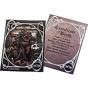 World of Wonders Grave Yard Series Dreamland Dragons | Collectible Dragon Figurine with Birth Certificate | Fantasy Home Decor Accent | 6inch Dragon Statue - Carnelian