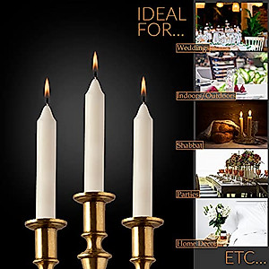 SPAAS Straight Candle Sticks - Pack of 8 6" Long Ivory Candles | 5 Hour Long Burning Unscented Candles for Emergency Candles, Chime Candles, Table Candles for Wedding, and Home Decoration