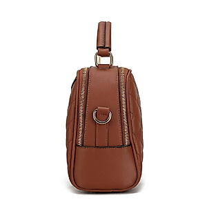 MKF Collection Satchel Bag for Women, Crossbody Handbag Top-Handle Purse Pink