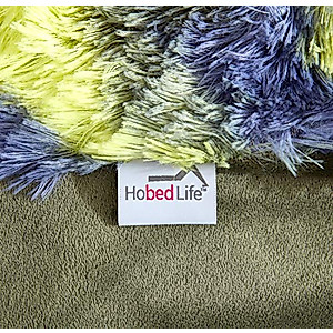 Hobed Life Ultra Soft Blanket 50 x 60 Inch, Faux Fur Blanket for Kids, Boys, Teens & Young Man, Stylish Camo Tie Dye Fur Throw, Fluffy Chair Blanket, Super Plush Reversible Bed Blanket, Male Fashion