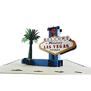 iGifts And Cards Las Vegas 3D Pop Up Greeting Card - Lady Luck, Gambling, Money, Fun, Iconic, Half-Fold, Special Occasion, Thank You, Mother's & Father's Day, Just Because, Happy Birthday