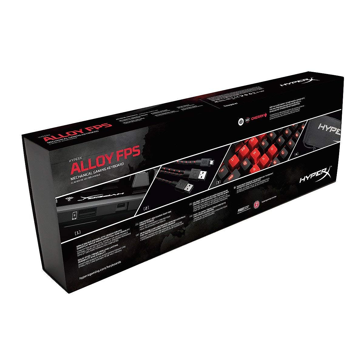 HyperX Alloy FPS - Mechanical Gaming Keyboard & Accessories - Compact Form Factor - Linear & Quiet - Cherry MX Red - Red LED Backlit (HX-KB1RD1-NA/A1) (Renewed)