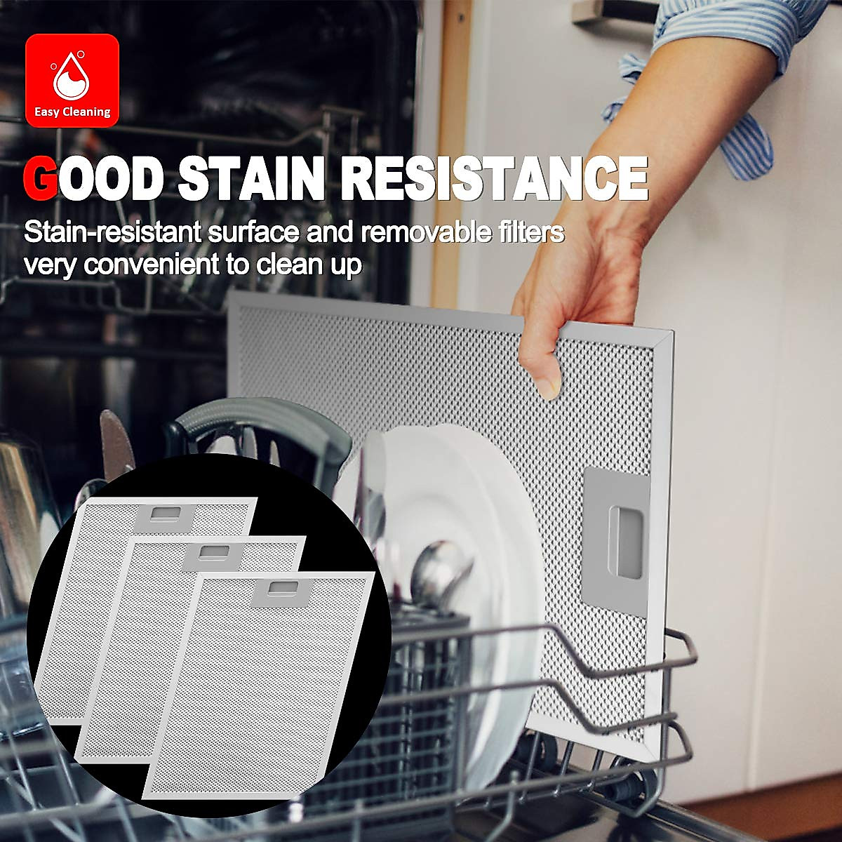 30 inch Range Hood, GASLAND Chef PR30SSN Wall Mount Vent Hood Stainless Steel, Ducted Stove Hood with Sensor Touch Control, Convertible Chimney-Style, LED Lights, Aluminum Mesh Filters