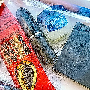 Funny live Transparent Waterproof Pencil Pen Case Clear Document Folders Cosmetic Bag with 50 Pieces Cat Stickers DIY, Clear PVC Multi Purpose Pouch Bag for Girls Boys Women Students