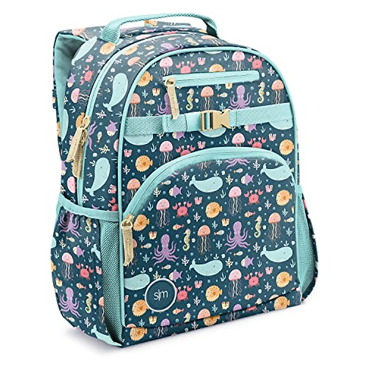 Simple Modern Toddler Backpack for School Girls | Kindergarten Elementary Kids Backpack | Fletcher Collection | Kids - Medium (15" tall) | Under the Sea