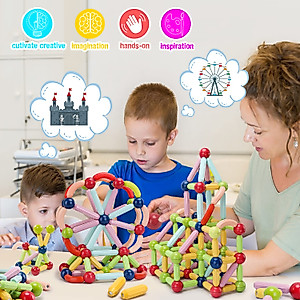 GEPER Magnetic Building Blocks for Kids - Educational Toys for Toddlers and Preschoolers Ages 3 to 8 - Montessori Toys Gifts for Boys and Girls