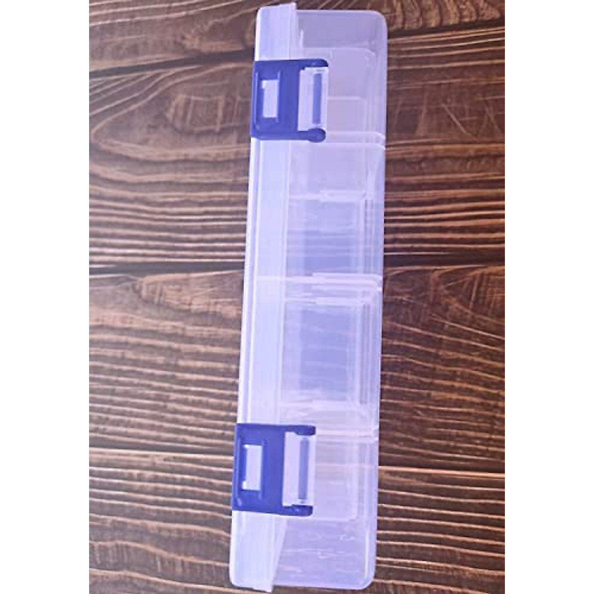 Clear Plastic Storage Box Compartments with Adjustable Dividers, Portable Transparent Beads Earring Jewelry Organizer Holder with Lid for Craft Nail Fishing Hooks Medicine Container Box, 8 Grids