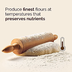 Powerful High Speed Electric Grain Mill Grinder for Healthy Gluten-Free Flours - Grain Grinder Mill, Wheat Grinder, Flour Mill Machine and Flour Mill Grinder for Home and Professional Use - Wondermill