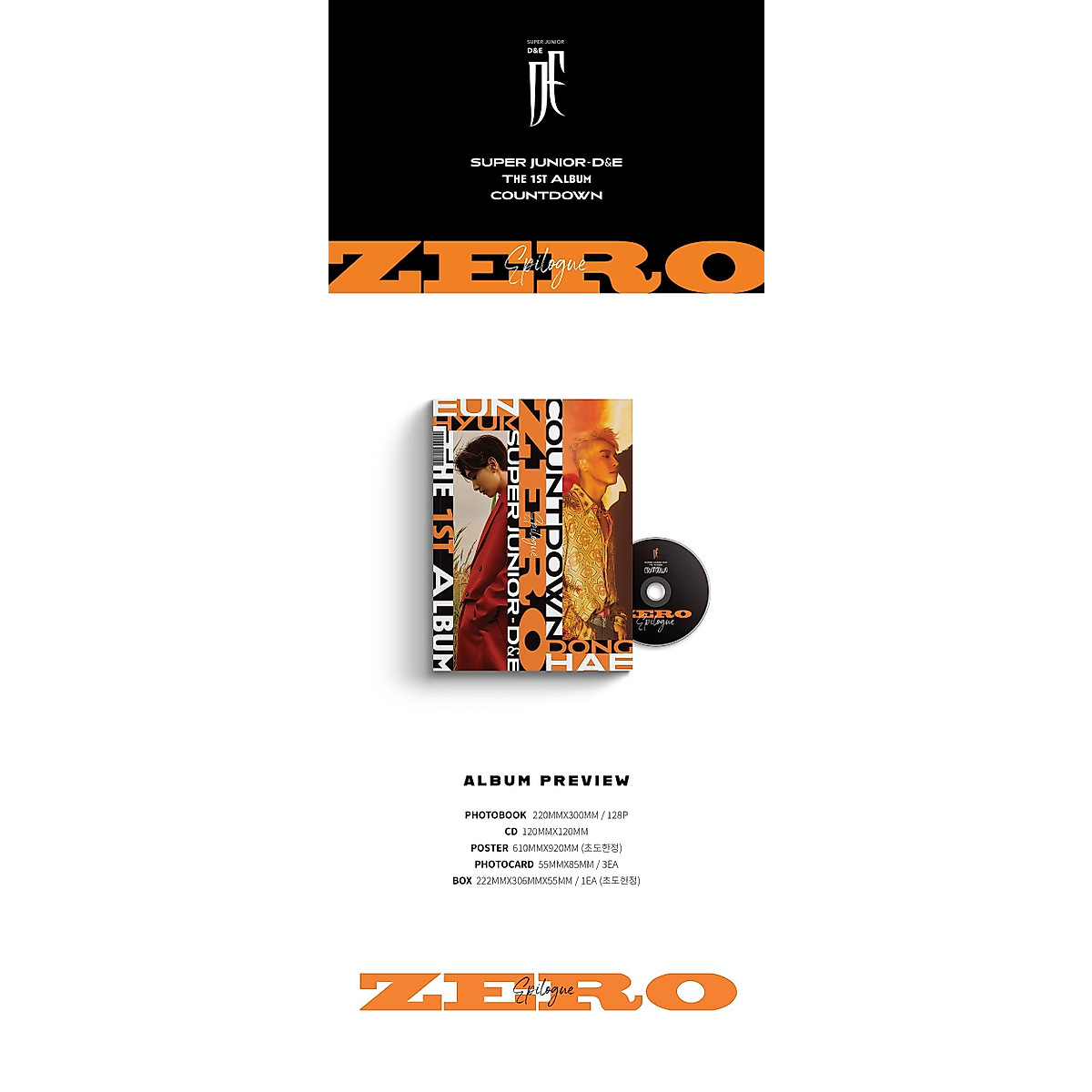 Super Junior D&E - Countdown [Zero ver.] (Vol.1 Epilogue) CD