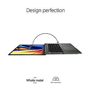 ASUS VivoBook S 16X Slim Laptop, 16" WUXGA (1920 x 1200) 16:10 Display, Intel Core i5-12500H CPU, 8GB RAM, 512GB SSD, Windows 11 Home, Midnight Black, S5602ZA-DB51