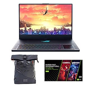 ASUS (Free 2nd Year Warranty) ROG Zephyrus S GX701 Gaming Laptop Bundle, 17.3” 144Hz Pantone Validated FHD IPS, RTX 2080, Intel Core i7-9750H, 32GB DDR4, 1TB PCIe NVMe SSD, Win10 Pro, GX701GX-XB78