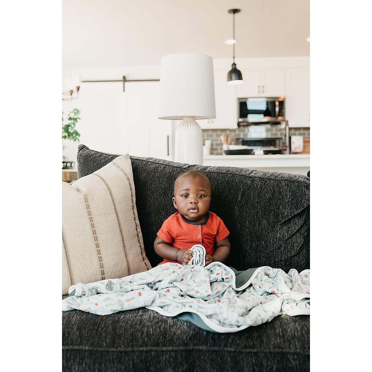 Copper Pearl Three-Layer Baby Blanket: Soft Baby Quilts for Boys and Girls | Breathable, Cozy, Toddler Blanket | Baby Quilt for Newborns | 46x46 Premium Polyester/Rayon | Trout