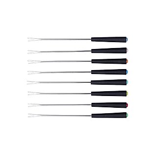 OSALADI Stainless Steel Fondue Forks Cheese Fondue Fork Stainless Steel Fruit Forks Fondue Forks Set Bbq Forks Roasting Sticks For Hot Pot Barbecue (Handle Random Color)