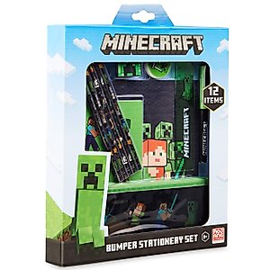 Minecraft Pencil Case and Stationery Set School Supplies Gifts for Kids