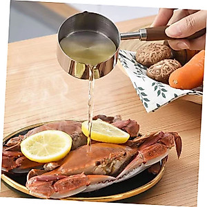 STOBAZA Small Pot with Oil Japanese Tools Bath Milk Espresso Measuring Cup Sauce Pans for Cooking Noodle Pot Oil Pot Mini Pot Non Stick Pot Oil Pots for Cooking Cheese Household Wooden