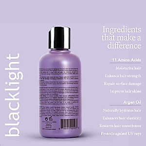 OLIGO PROFESSIONNEL - Blacklight Blue Shampoo - Sulfate-Free Blue Shampoo for Blonde and Color Hair - Revive Treated Hair - Refreshes Faded Highlights - 11 Amino Acids and Moisturizing Formula - 8.5oz