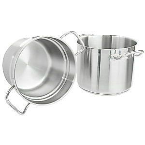 TrueCraftware-16 Quart Stainless Steel Double Boiler 3 Piece Set- Steam Melting Pot Cookware Stainless Steel Double Boiler Pot for Melting Chocolate Candy Butter and Cheese Dishwasher & Oven Safe