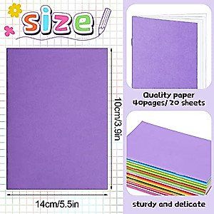 Yeaqee 200 Pcs Pocket Notebook Bulk, 4 x 5.5 In, 40 Pages, Colorful Travel Journal Set Small Pocket Notebooks for Kids Blank Memo Mini Sketchbook Unlined Notepads Books 10 Colors for Students