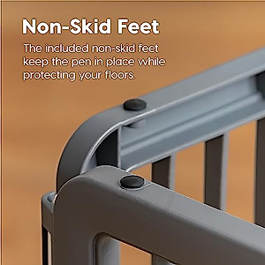 IRIS USA 34" Exercise 8-Panel Pet Playpen with Door, Dog Playpen, for Small, Medium, and Large Dogs, Keep Pets Secure, Easy Assemble, Rust-Free, Heavy-Duty Molded Plastic, Customizable, Gray