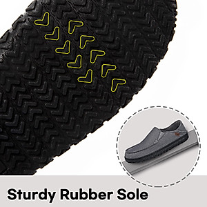 LongBay Men's Moccasin Slippers Cozy Breathable Memory Foam House Shoes for Indoor Outdoor Gray, 11